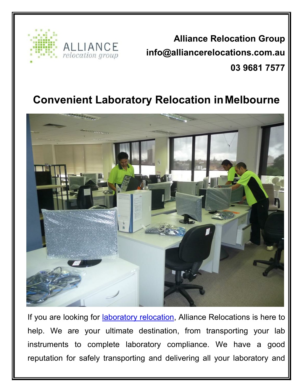 PPT - Convenient Laboratory Relocation in Melbourne PowerPoint ...