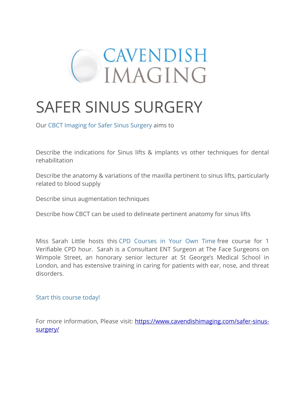PPT - Safer Sinus Surgery - Cavendish Imaging PowerPoint Presentation ...