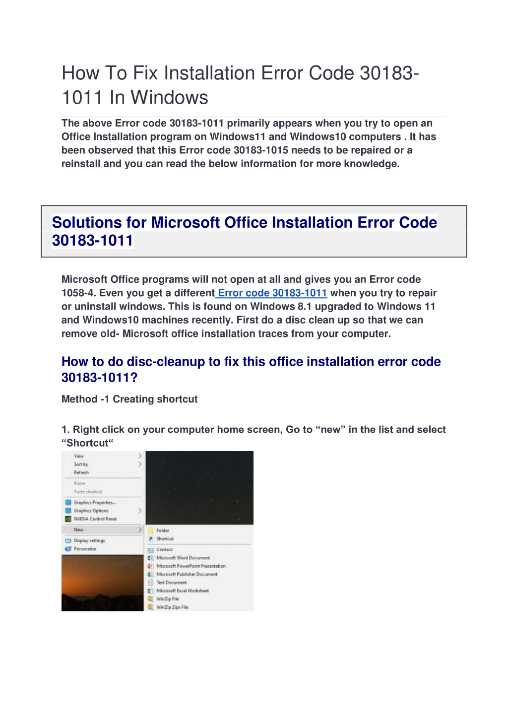 PPT - How To Fix Installation Error Code 30183-1011 In Windows ...