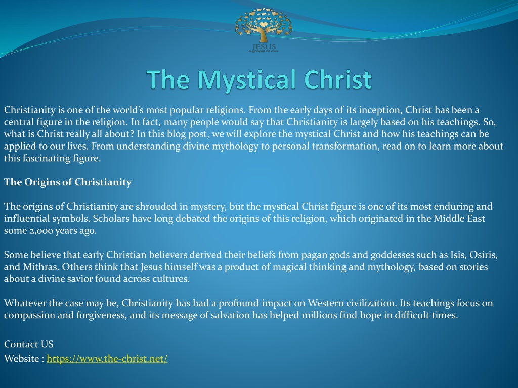 PPT - The Mystical Christ PowerPoint Presentation, free download - ID ...