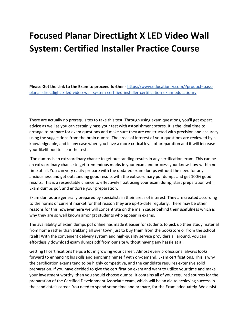 PPT - Planar DirectLight X LED Video Wall System: Certified Installer ...