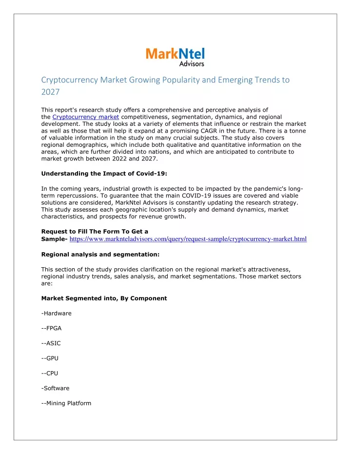 PPT - Cryptocurrency Market Analysis | Industry Current Trends and ...