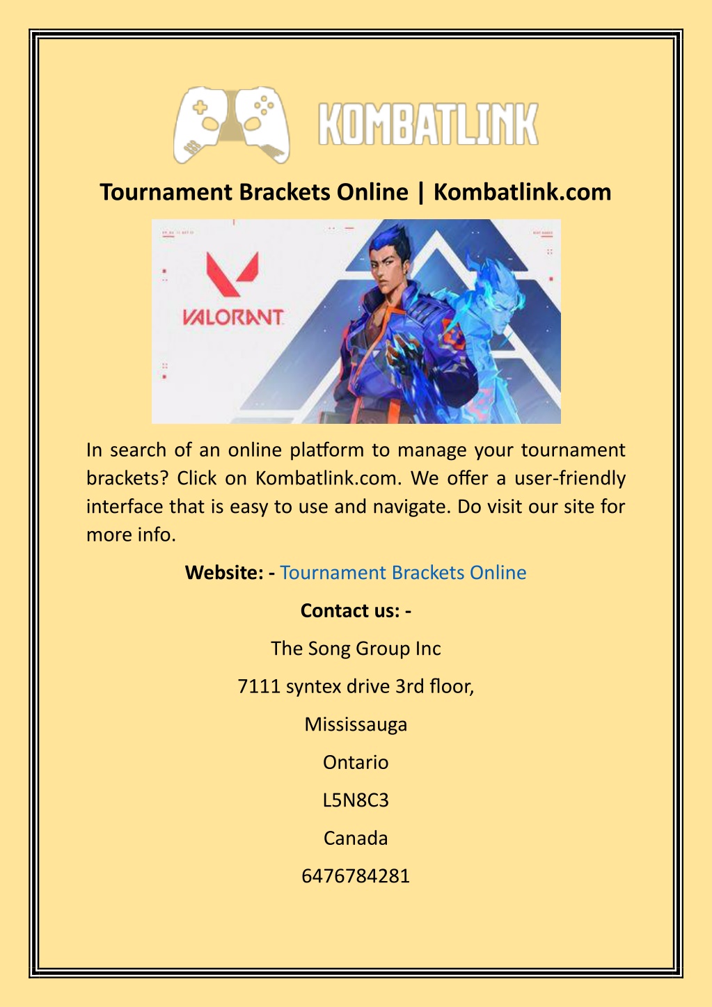 PPT - Tournament Brackets Online Kombatlink PowerPoint Presentation, free download - ID:11921891