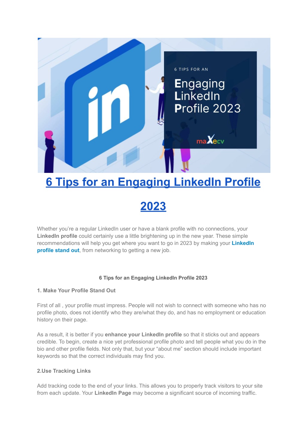 PPT - 6 Tips for an Engaging LinkedIn Profile 2023 PowerPoint ...