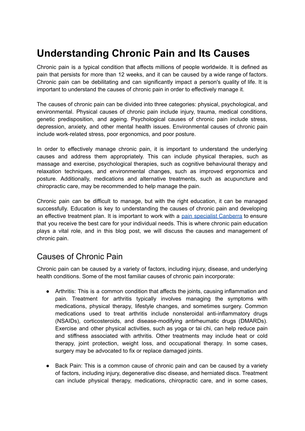 PPT - Understanding Chronic Pain and Its Causes PowerPoint Presentation ...