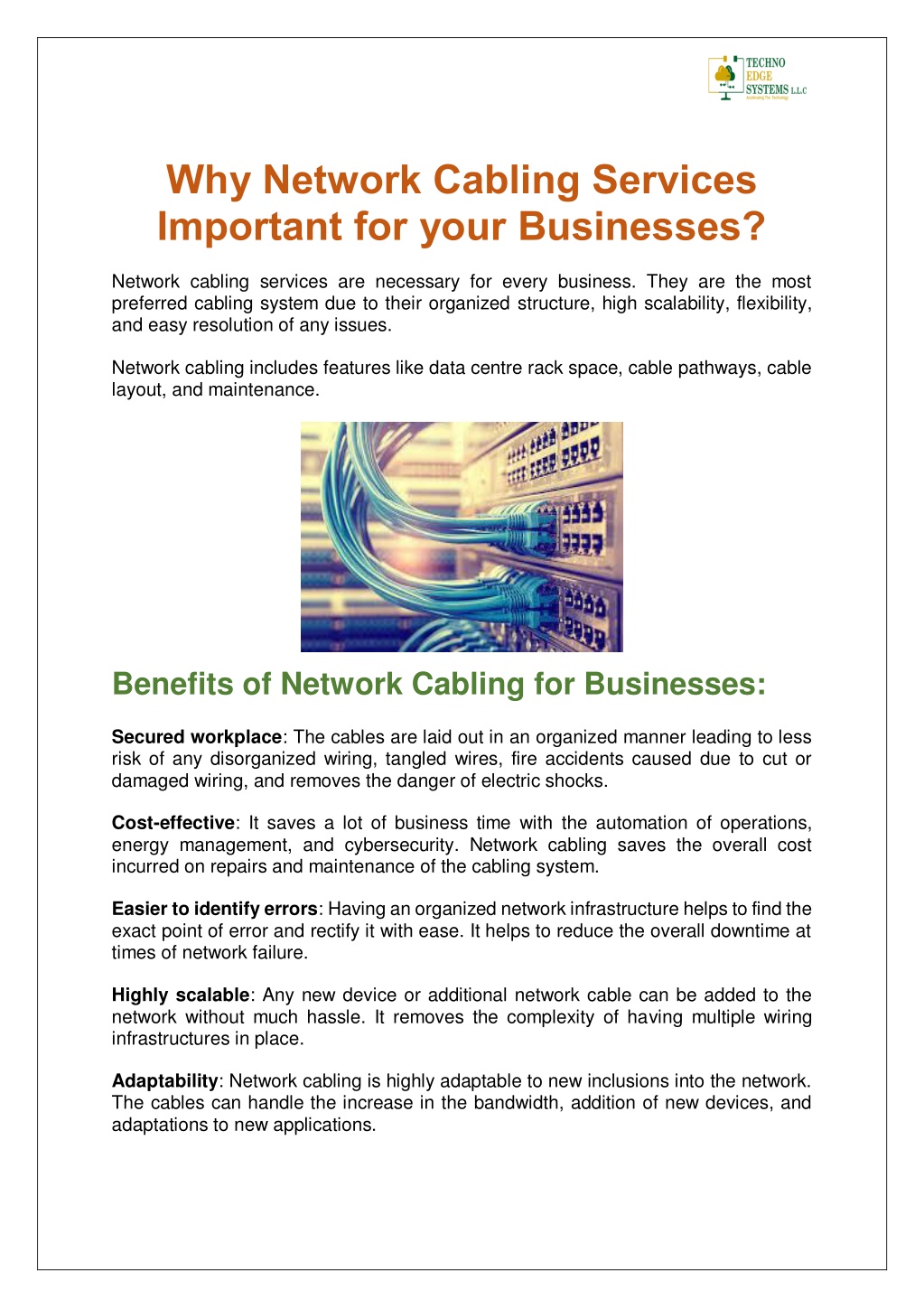 PPT - Why Network Cabling Services Important for your Businesses ...