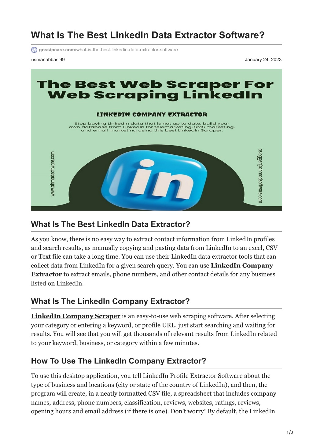 PPT - What Is The Best LinkedIn Data Extractor Software PowerPoint ...