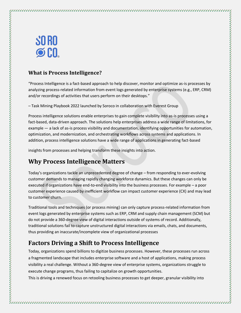 PPT - What is Process Intelligence PowerPoint Presentation, free ...