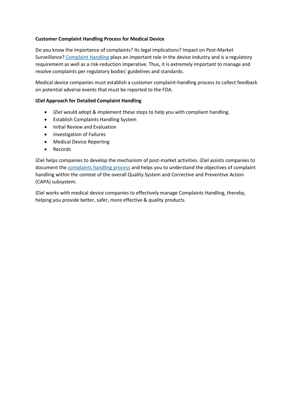 PPT - Customer Complaint Handling Process for Medical Device PowerPoint ...