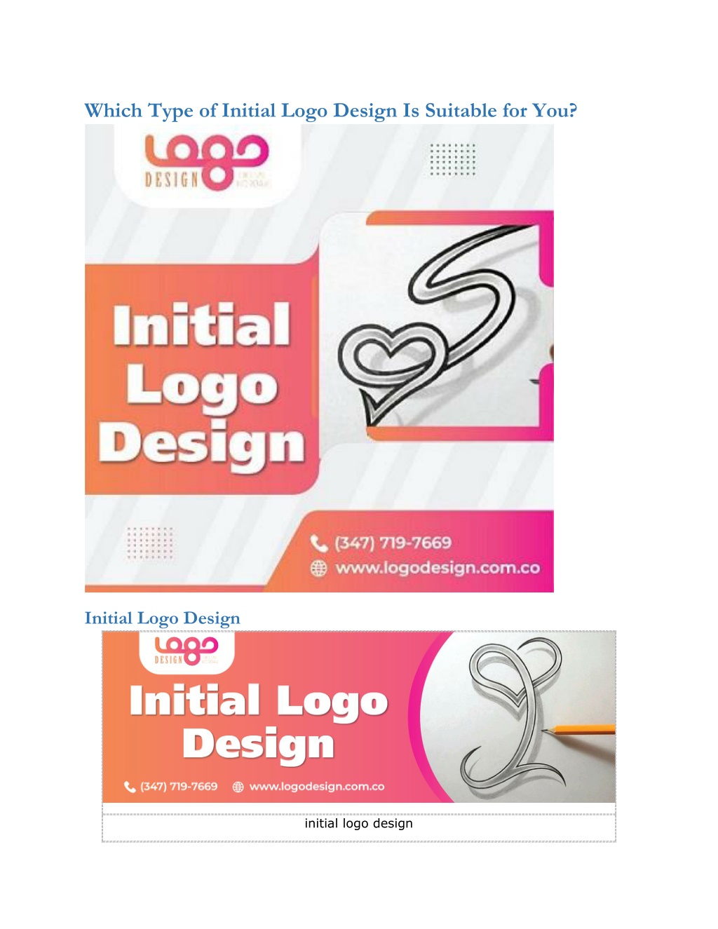 PPT - Which Type of Initial Logo Design Is Suitable for You PowerPoint ...