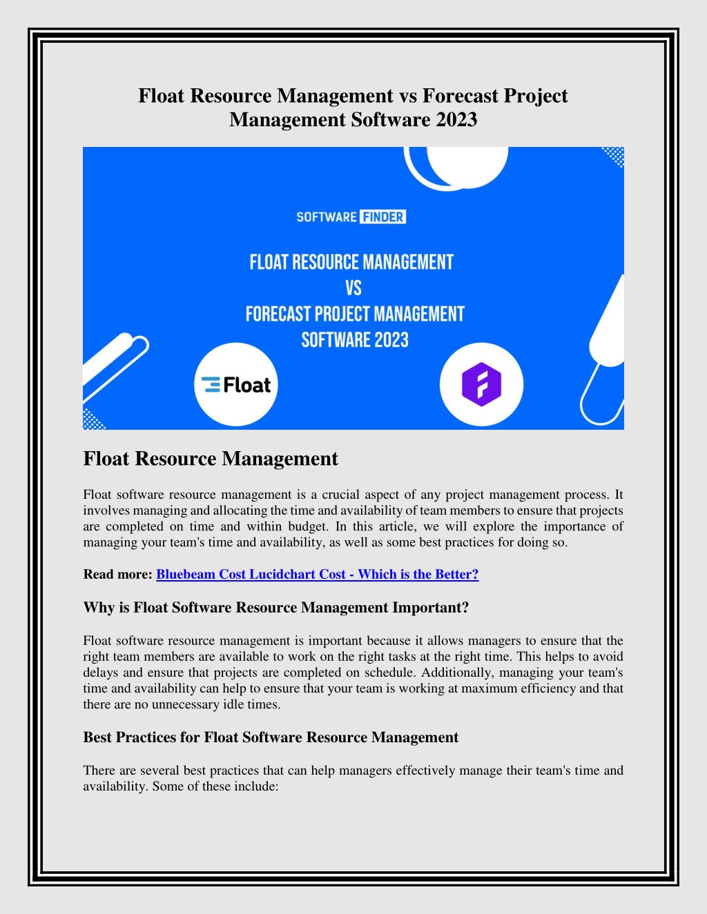PPT - Float Resource Management vs Forecast Project Management Software ...