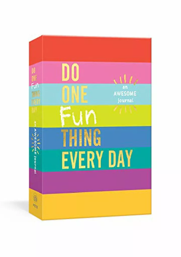 PPT - EBOOK (DOWNLOAD) Do One Fun Thing Every Day: An Awesome Journal (Do One Thi PowerPoint ...