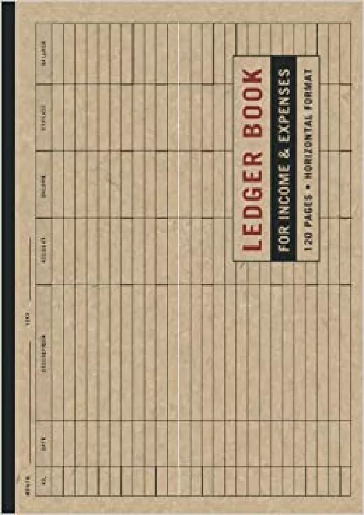 PPT - Income and Expenses Ledger Book Landscape Horizontal Accounting ...