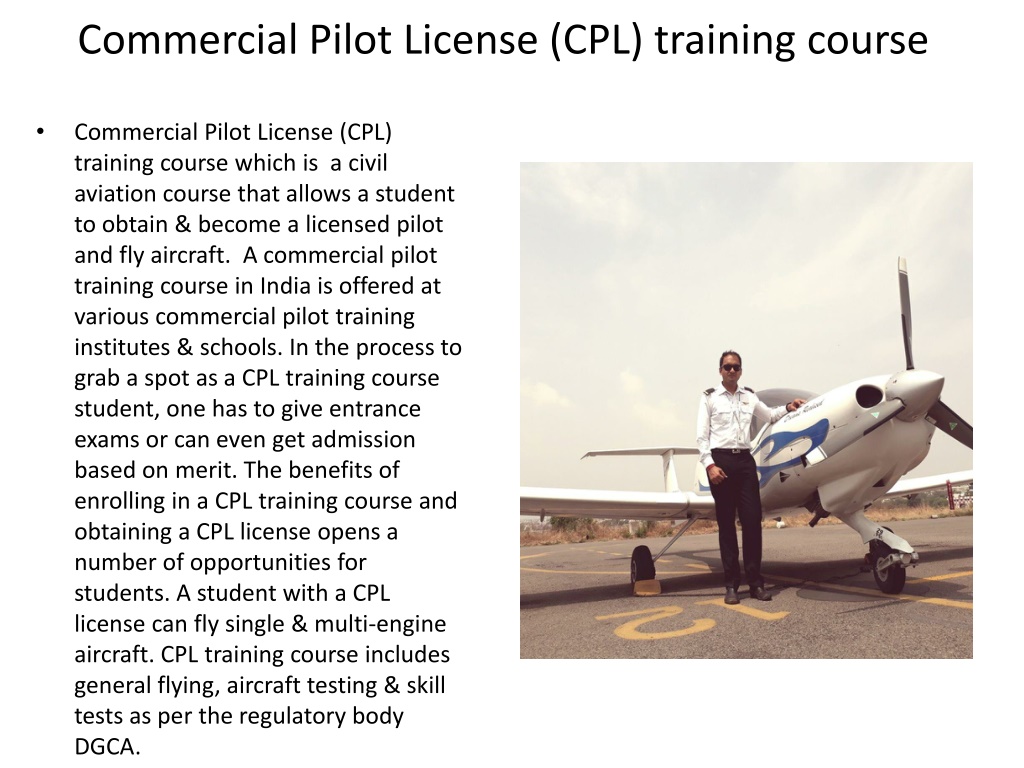 PPT - Commercial Pilot License (CPL) training course PowerPoint ...