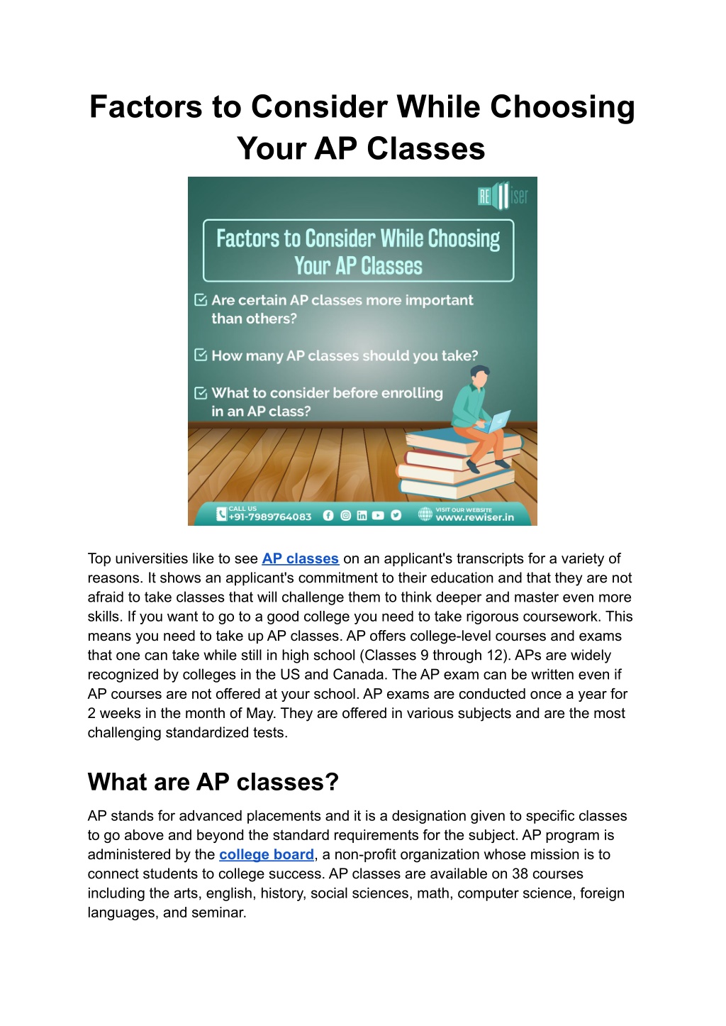 PPT - Factors to Consider While Choosing Your AP Classes PowerPoint ...