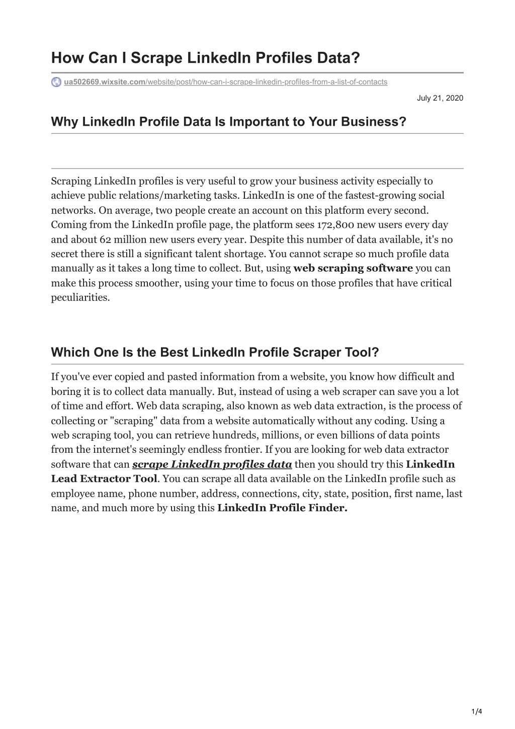 PPT - 1How Can I Scrape LinkedIn Profiles Data PowerPoint Presentation ...