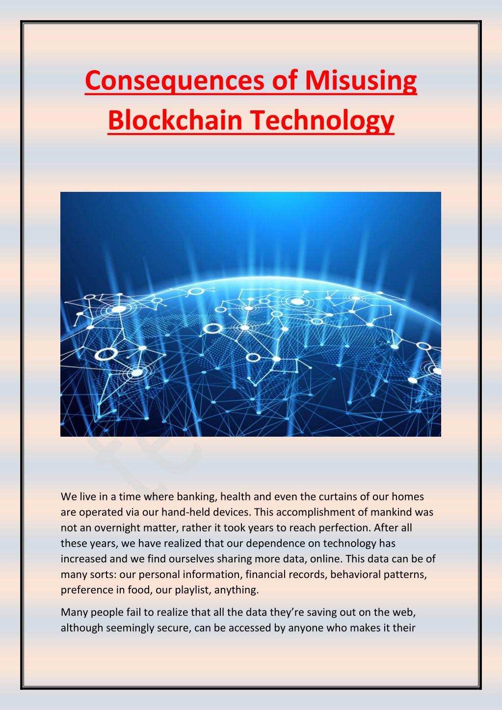 PPT - Consequences of Misusing Blockchain Technology PowerPoint ...