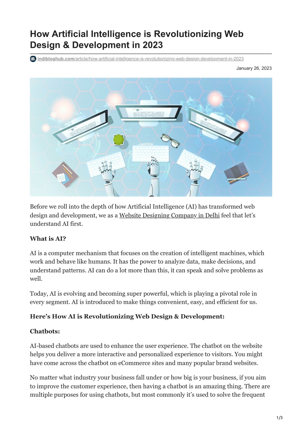 PPT - How Artificial Intelligence is Revolutionizing Web Design amp Development in 2023 ...