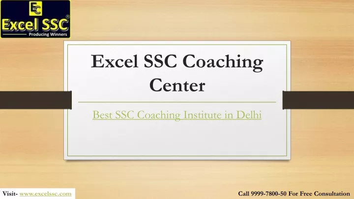 PPT - SSC Coaching Classes in delhi and Best SSC Coaching Institute in ...