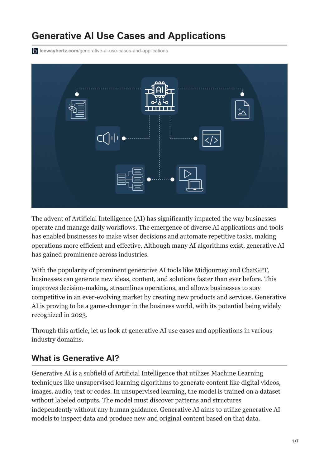 PPT - leewayhertz.com-Generative AI Use Cases and Applications ...