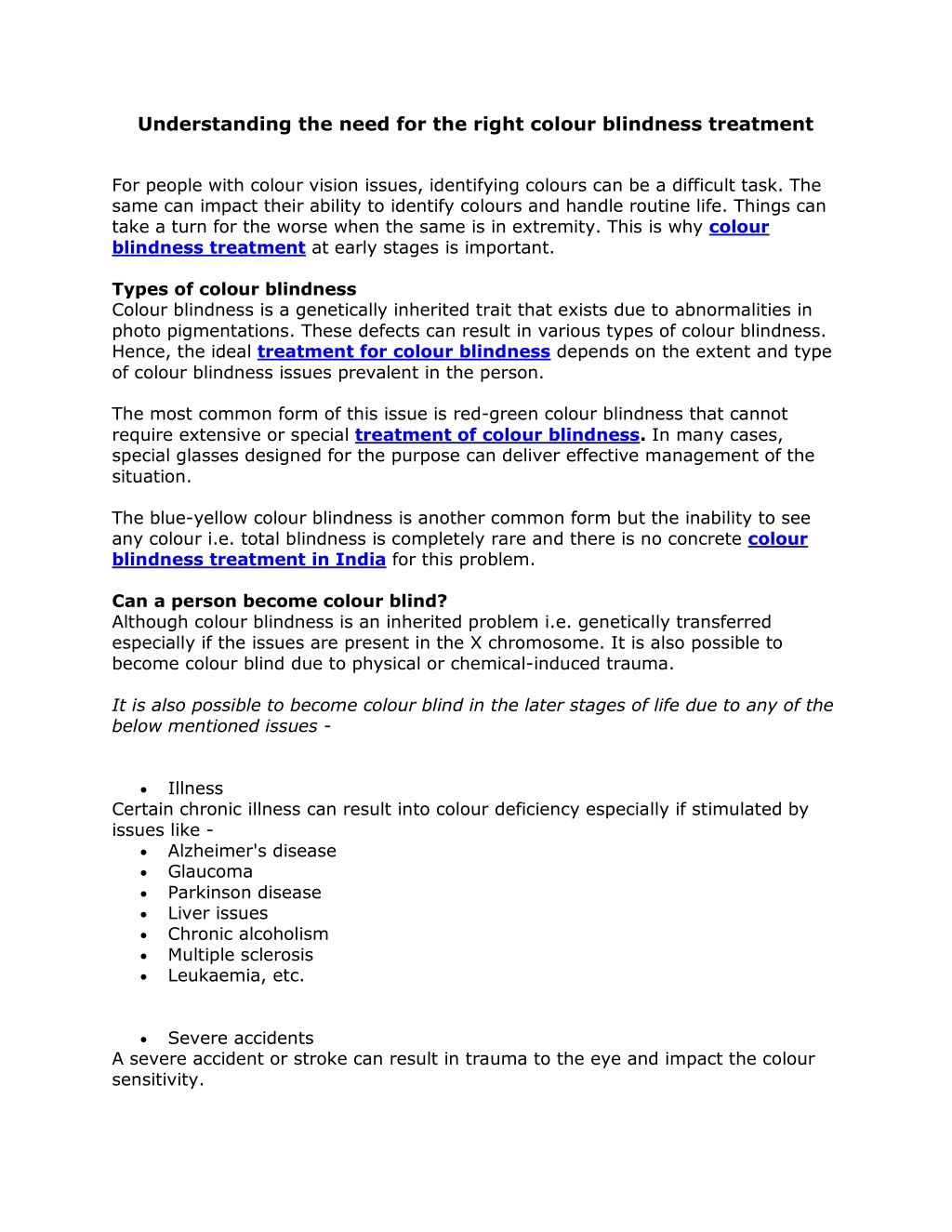 PPT - Understanding the need for the right colour blindness treatment ...
