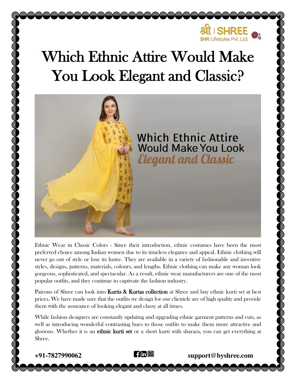 PPT - Which Ethnic Attire Would Make You Look Elegant and Classic ...