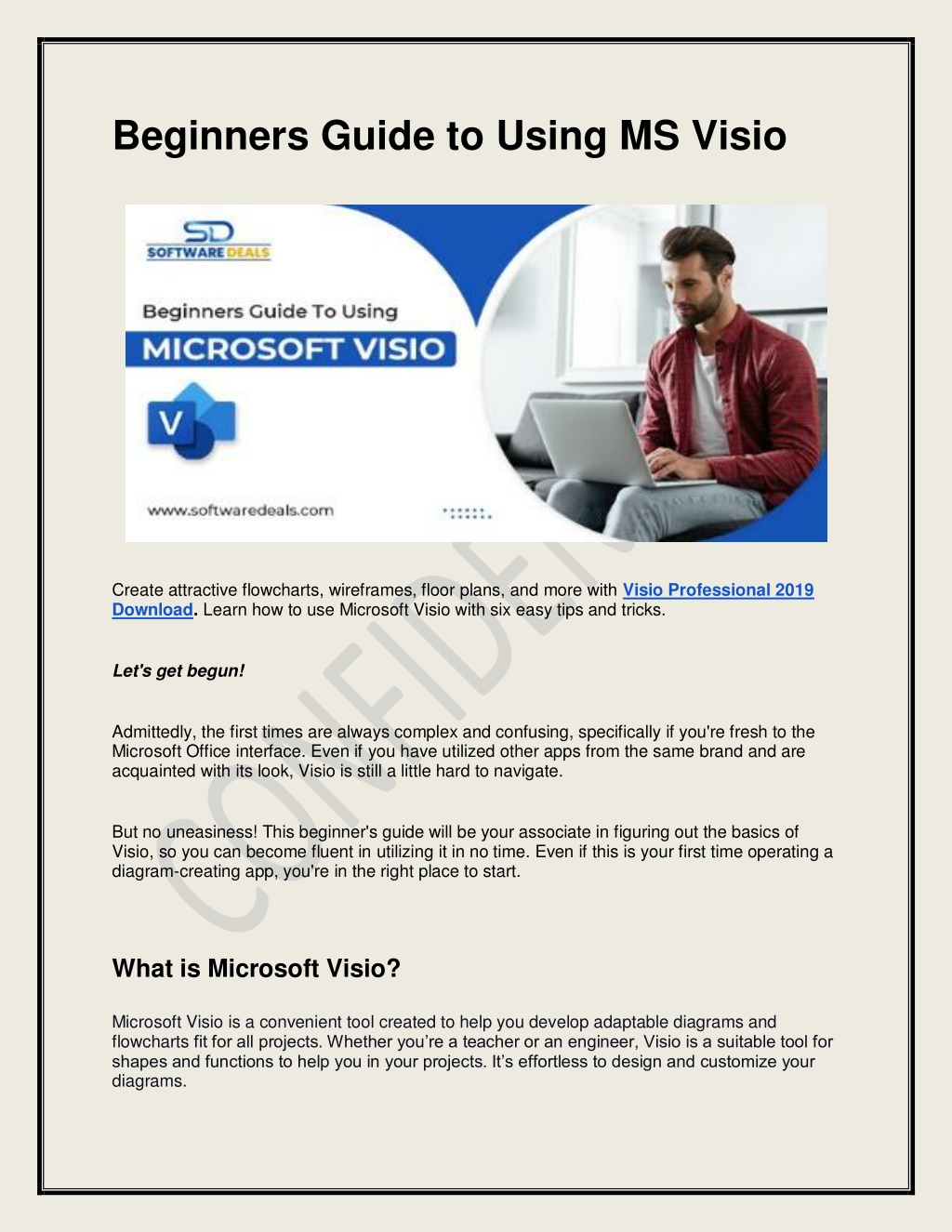 PPT - Beginners Guide to Using MS Visio PowerPoint Presentation, free ...