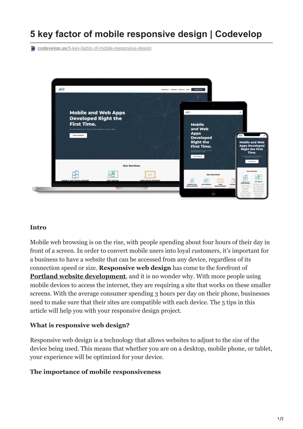 PPT - 5 key factor of mobile responsive design PowerPoint Presentation ...