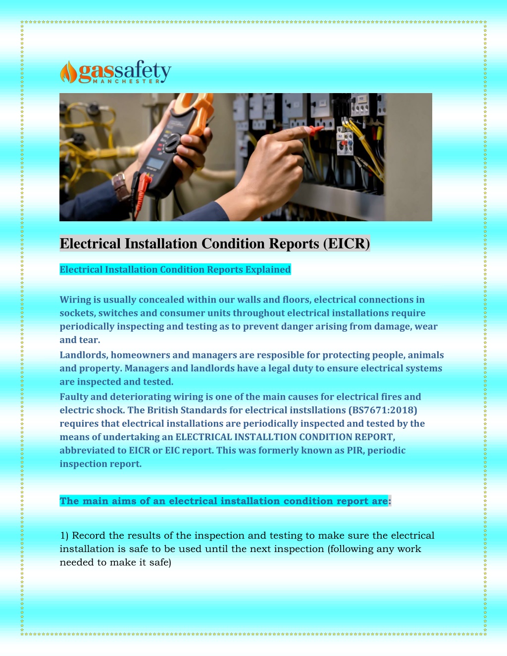 PPT - Electrical Installation Condition Reports (EICR) PowerPoint ...