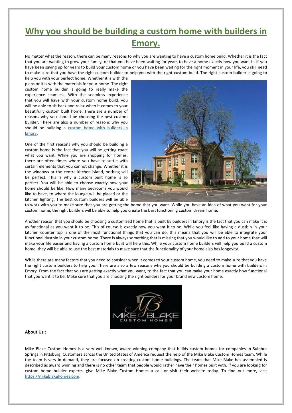 PPT - Why you should be building a custom home with builders in Emory ...