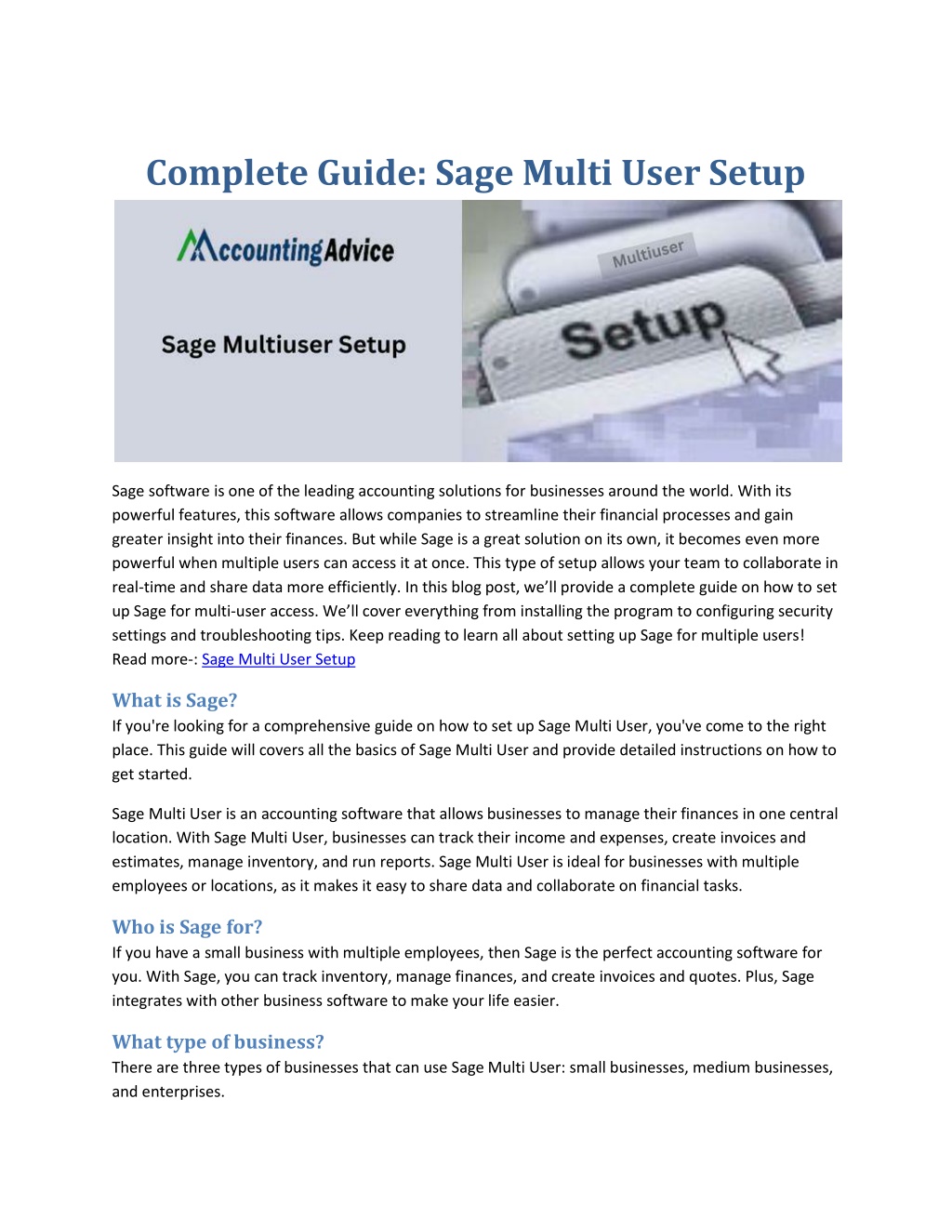 PPT - Complete Guide: Sage Multi User Setup PowerPoint Presentation, free download - ID:11954415