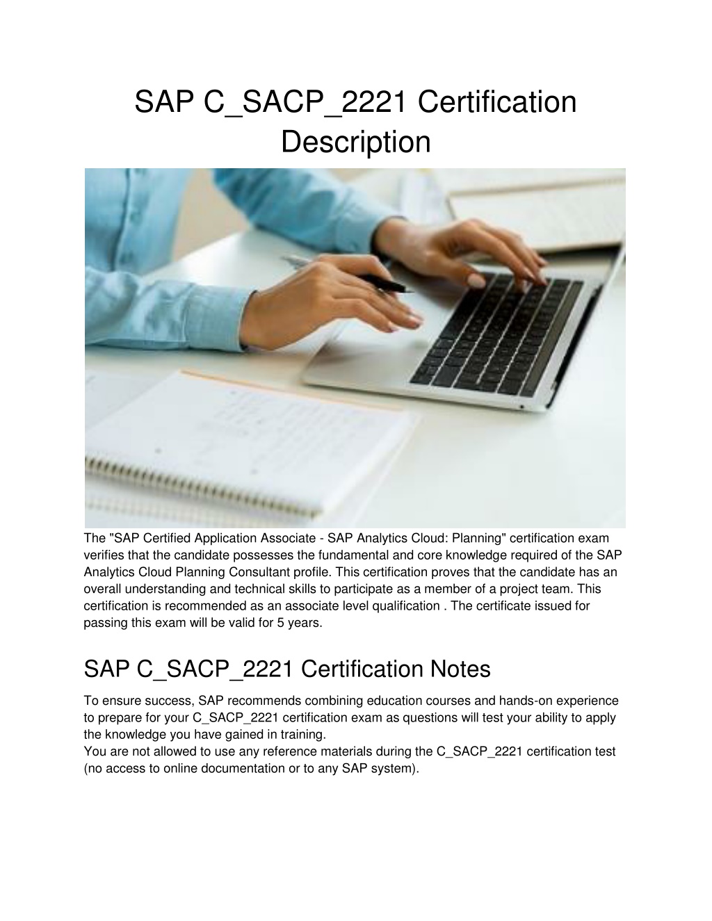 PPT - SAP C_SACP_2221 Certification Description PowerPoint Presentation ...