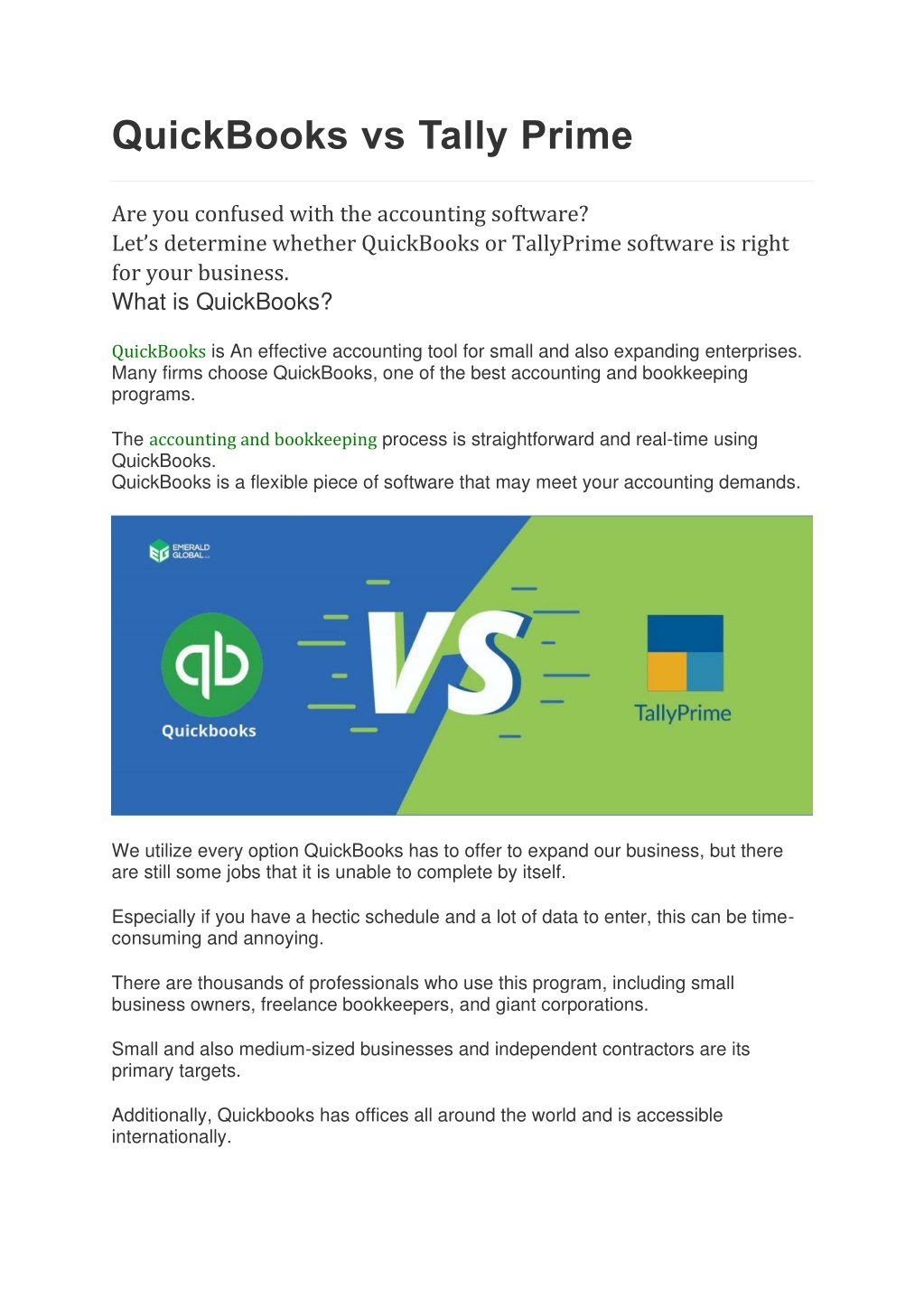 PPT - QuickBooks vs Tally Prime PowerPoint Presentation, free download ...