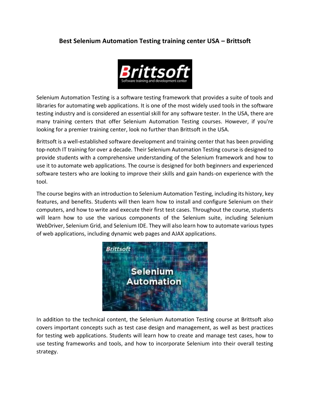 PPT - Best Selenium Automation Testing training center USA PowerPoint ...