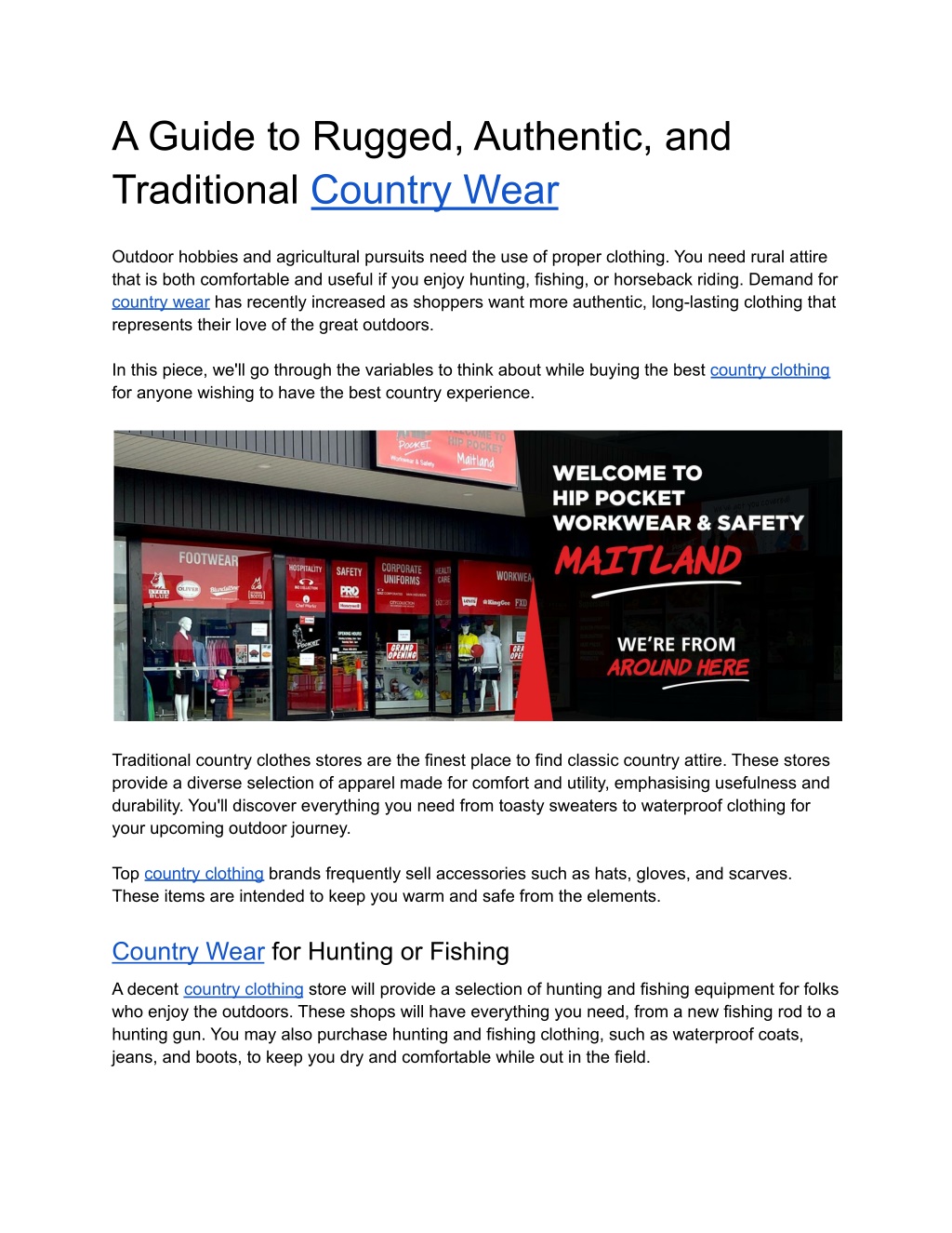PPT - A Guide to Rugged, Authentic, and Traditional Country Wear ...