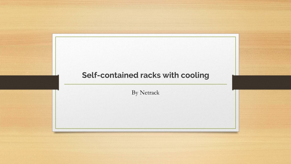 PPT - Self-contained racks with cooling PowerPoint Presentation, free ...