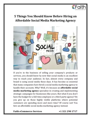 PPT - 5 Things You Should Know Before Hiring an Affordable Social Media ...
