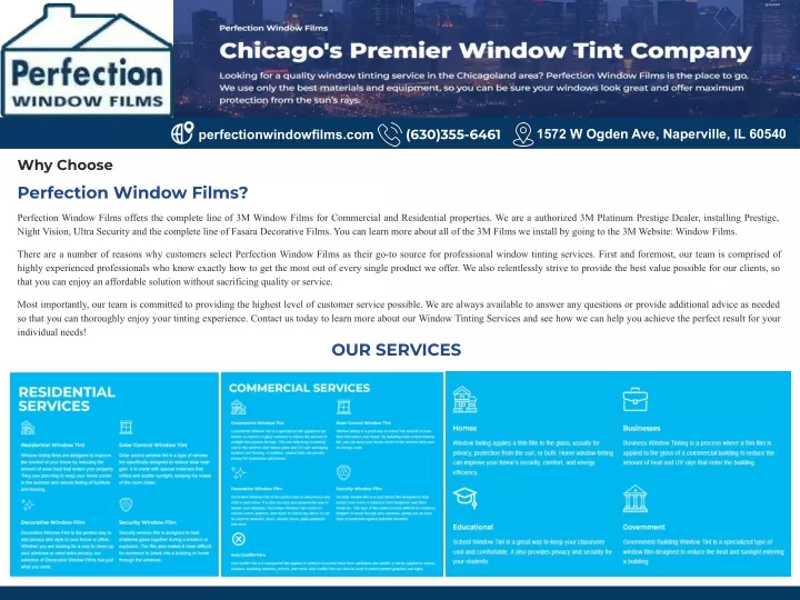 PPT - Perfection Window Films | Window Tint, Chicago IL PowerPoint ...