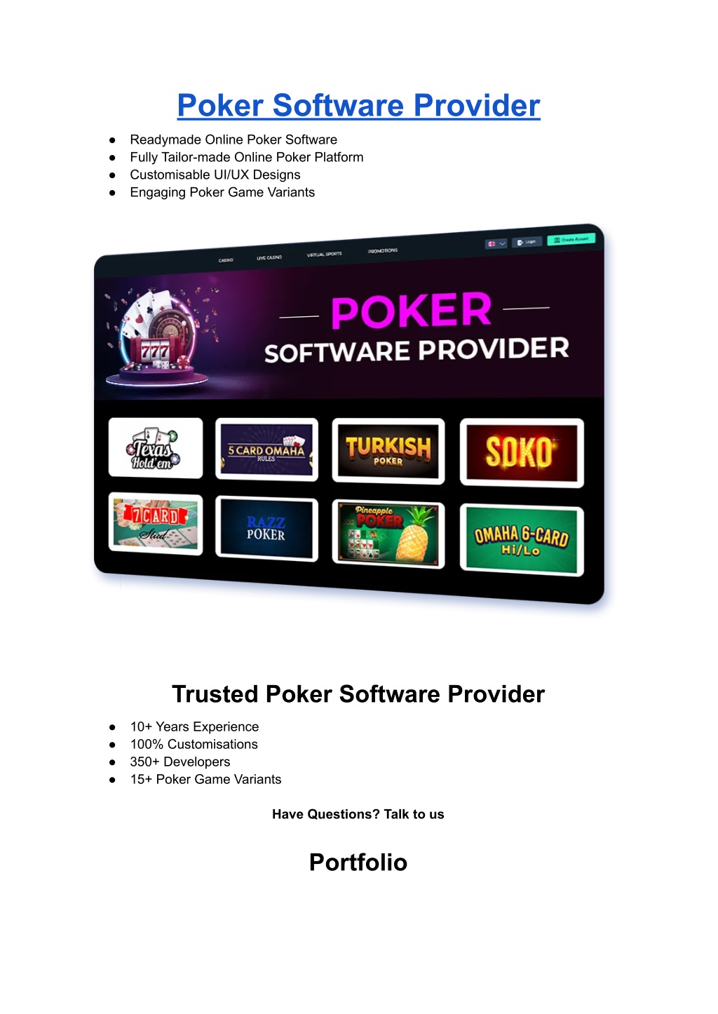 PPT - Poker Software Provider PowerPoint Presentation, free download ...