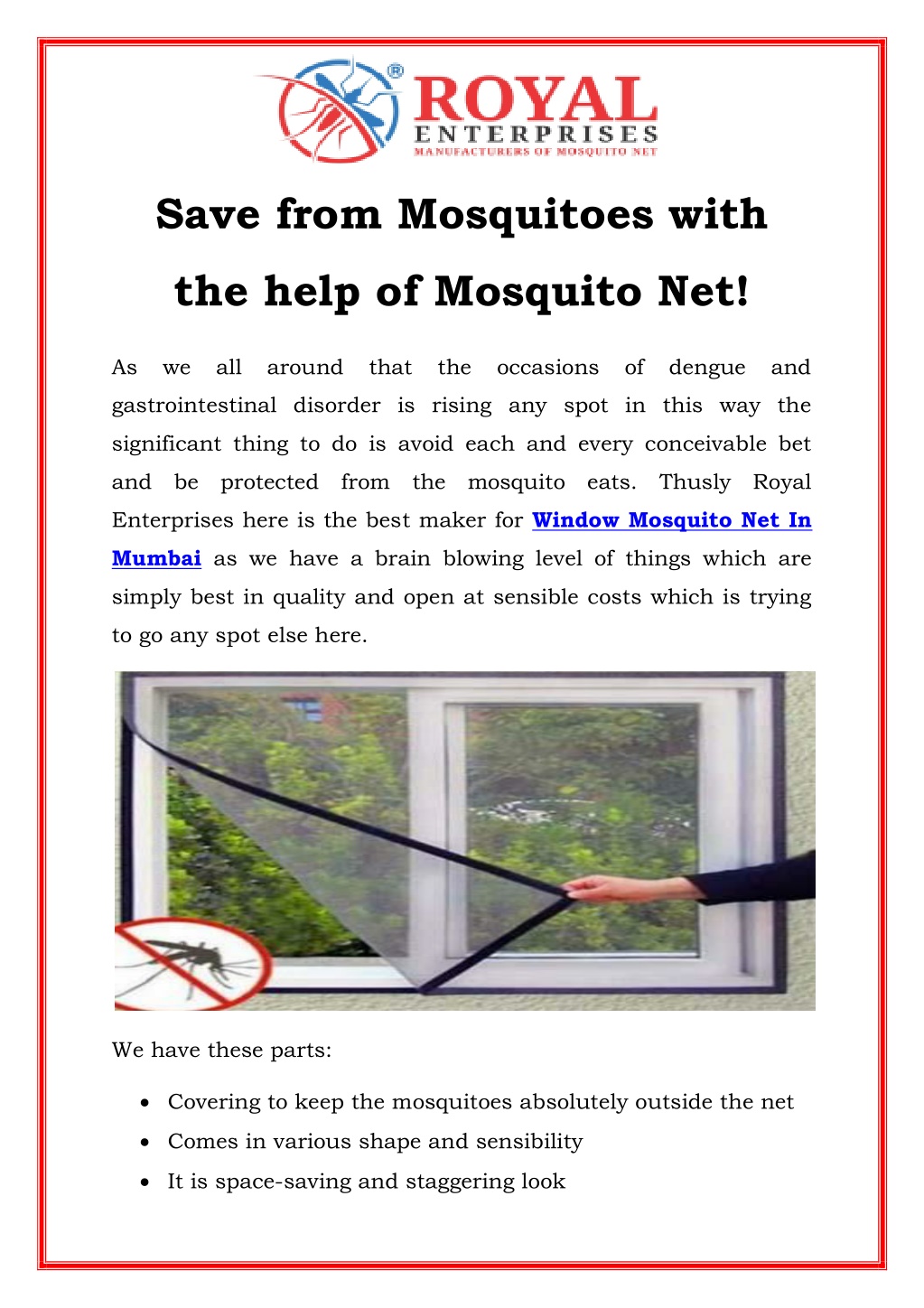 PPT - Save from Mosquitoes with the help of Mosquito Net PowerPoint ...