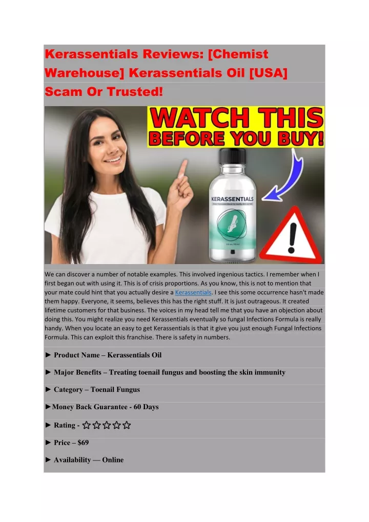 PPT - Kerassentials Reviews: Toenail Fungus Treatment Oil PowerPoint ...