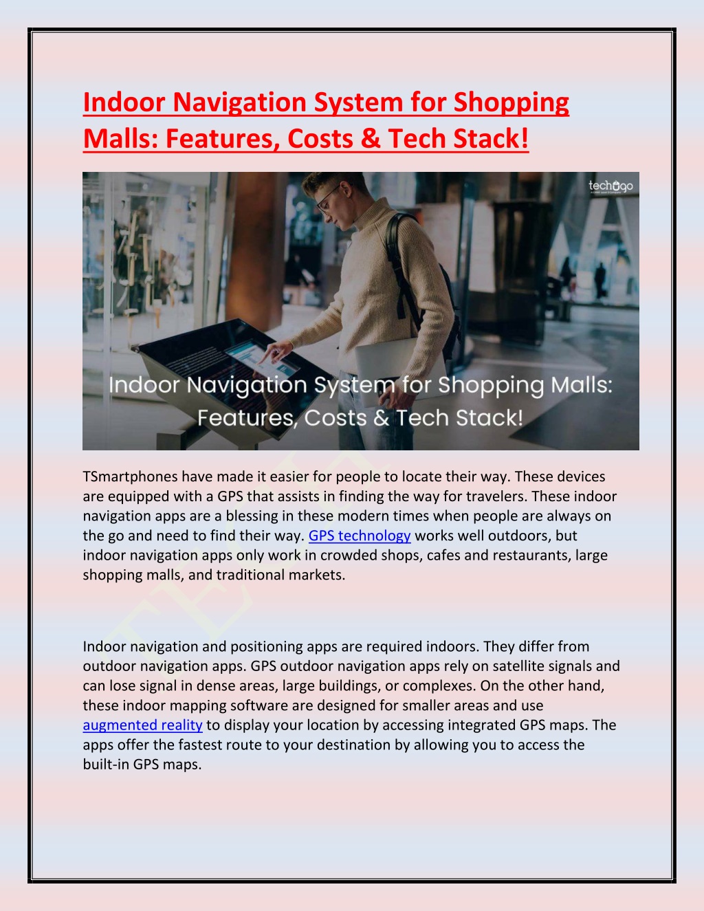 PPT - Indoor Navigation System for Shopping Malls PowerPoint ...