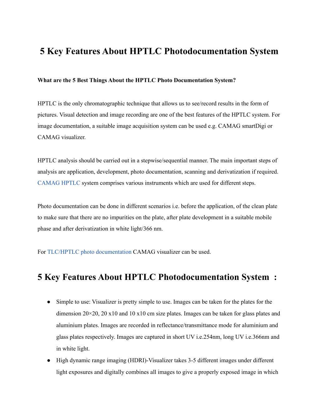 PPT - 5 Key Features About HPTLC Photodocumentation System PowerPoint ...