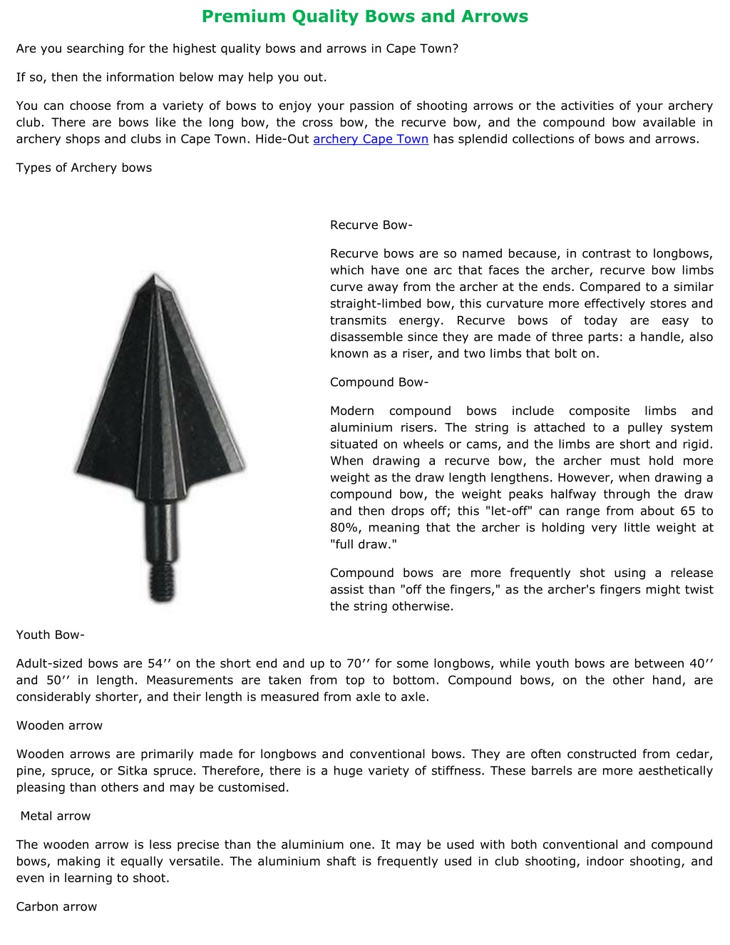 PPT - Premium Quality Bows and Arrows PowerPoint Presentation, free ...