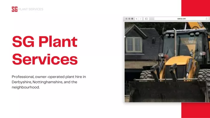 PPT - Plant rental in Nottingham is available from SG Plant Services ...