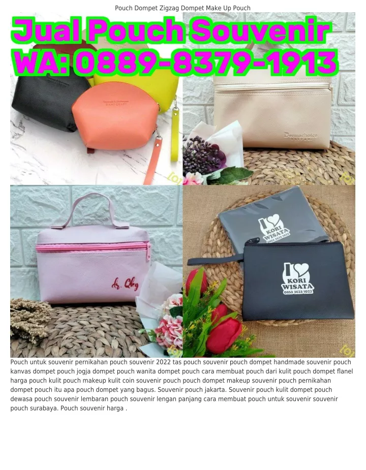 PPT - 0889·83ᜪ9·l9l3 (WA) Pouch Dompet Flanel Souvenir Pouch Bandung ...