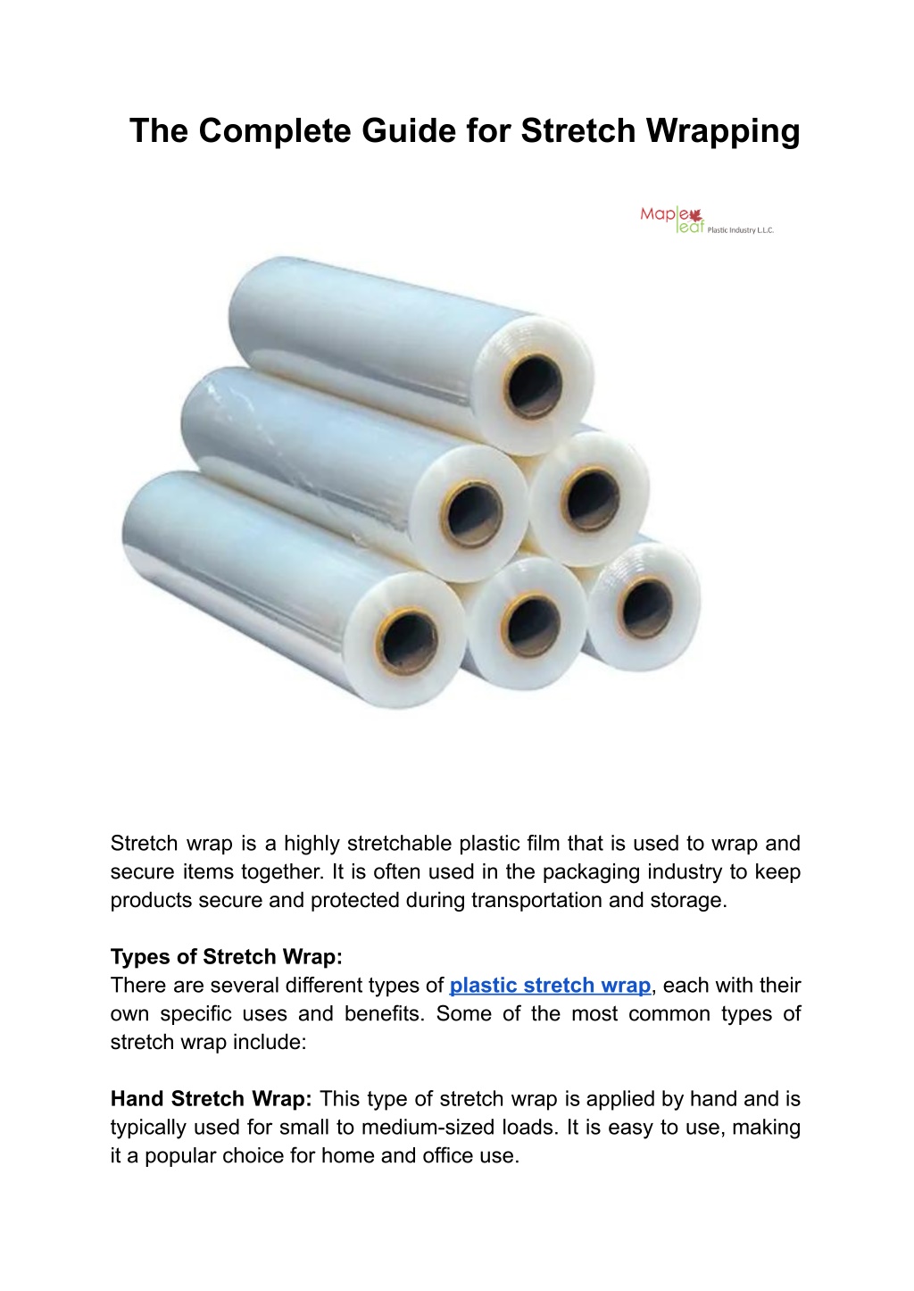 PPT - The Complete Guide for Stretch Wrapping PowerPoint Presentation ...