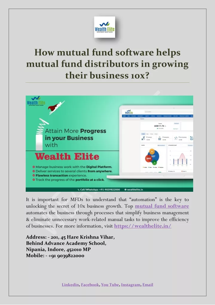 PPT - How mutual fund software helps mutual fund distributors in ...