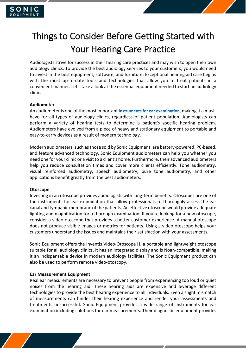 PPT - Things to Consider Before Getting Started with Your Hearing Care Practice PowerPoint ...