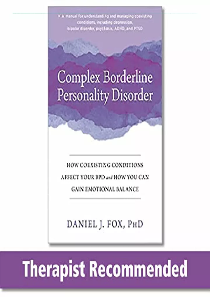 PPT - free read (pdf) Complex Borderline Personality Disorder: How ...